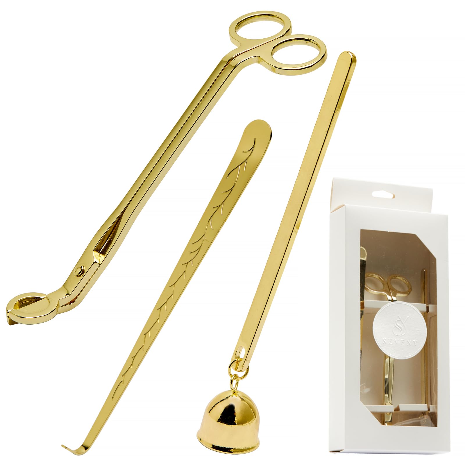 Amazon.com: SEVENY 3 in 1 Candle Accessory Set, Candle Wick Trimmer ...