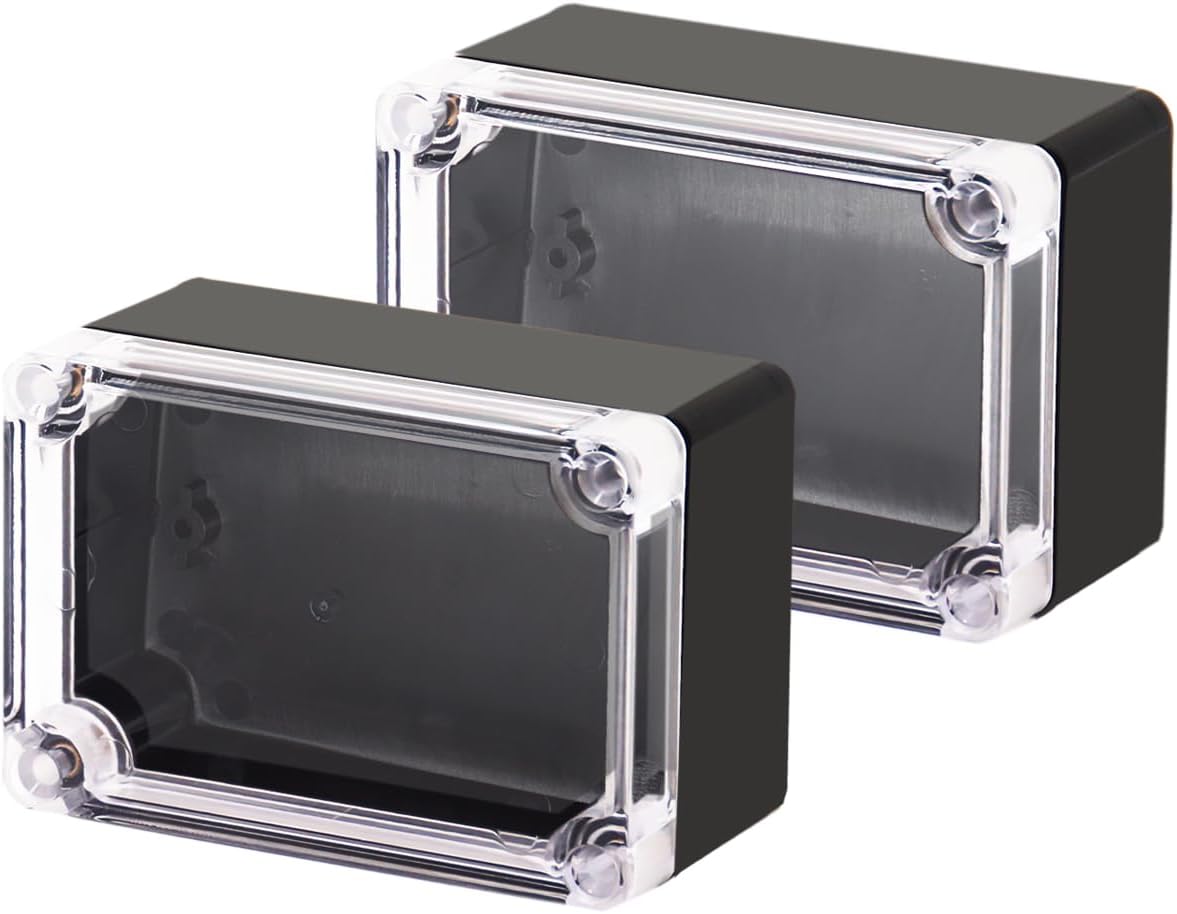 Otdorpatio Project Box IP65 Waterproof Junction Box ABS Plastic Black ...