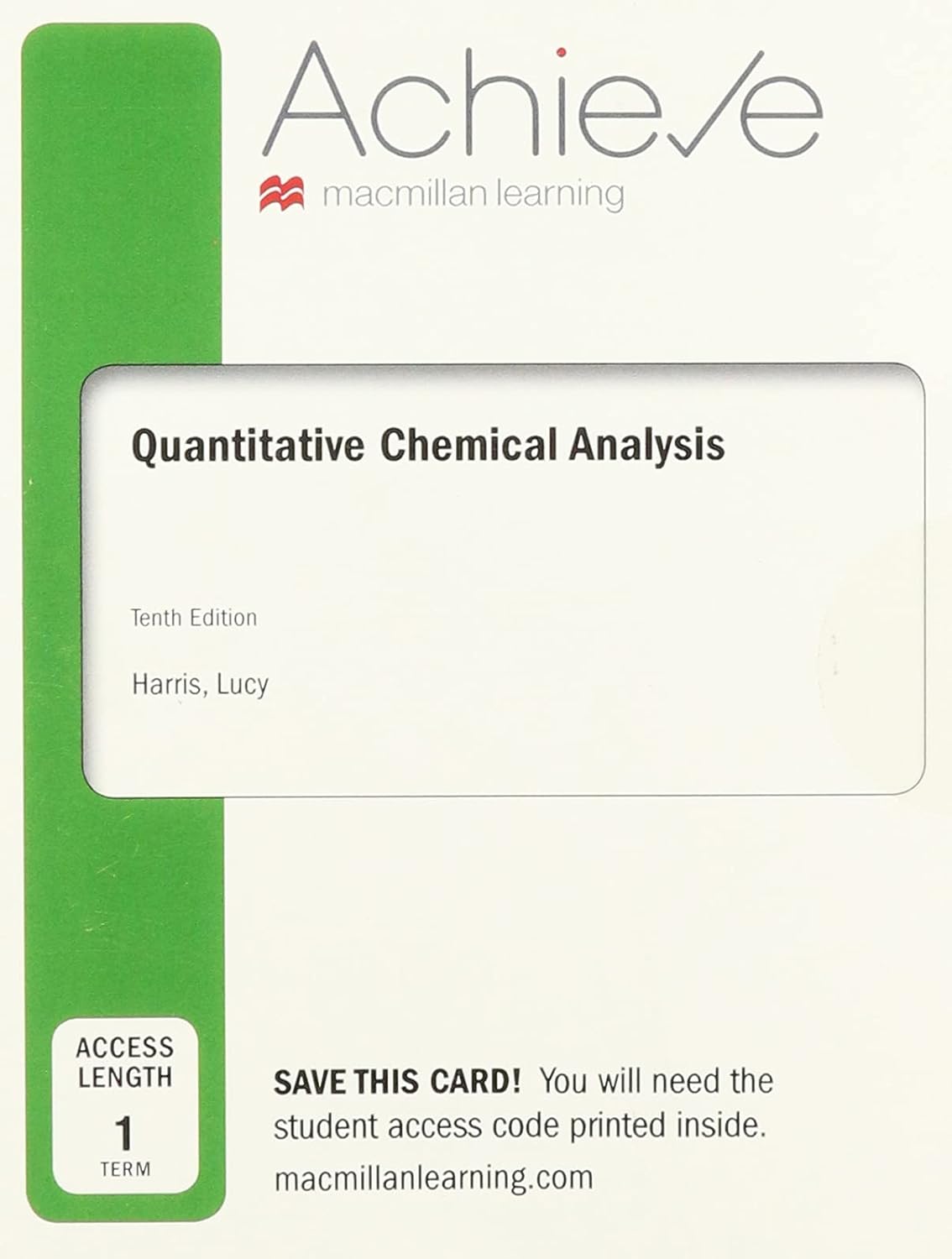 Amazon.com: Achieve for Quantitative Chemical Analysis (1-Term Access ...