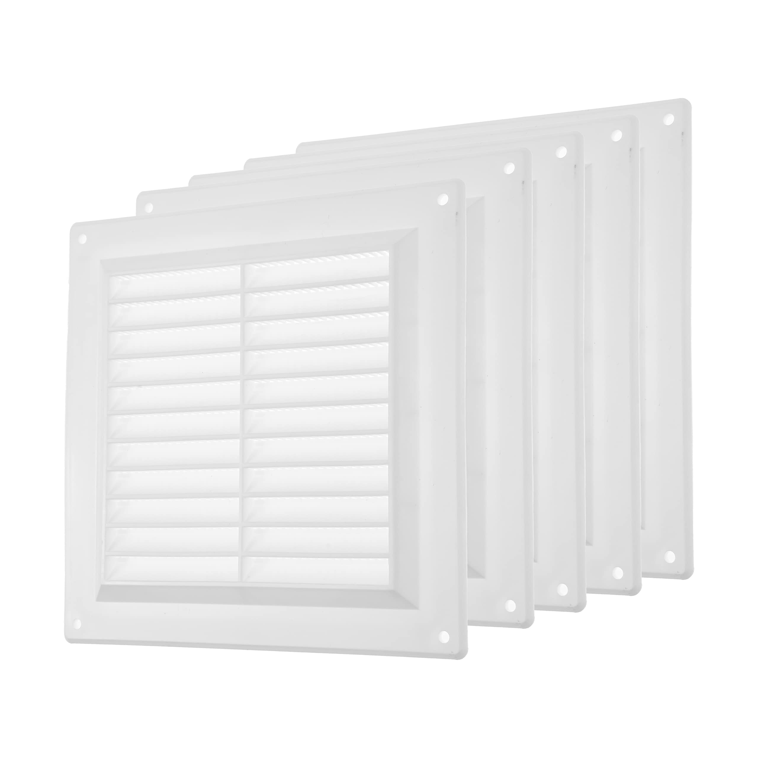 Vent Systems 4" x 4'' Inch White Pack of 5 Air Vent Cover Plastic Air ...