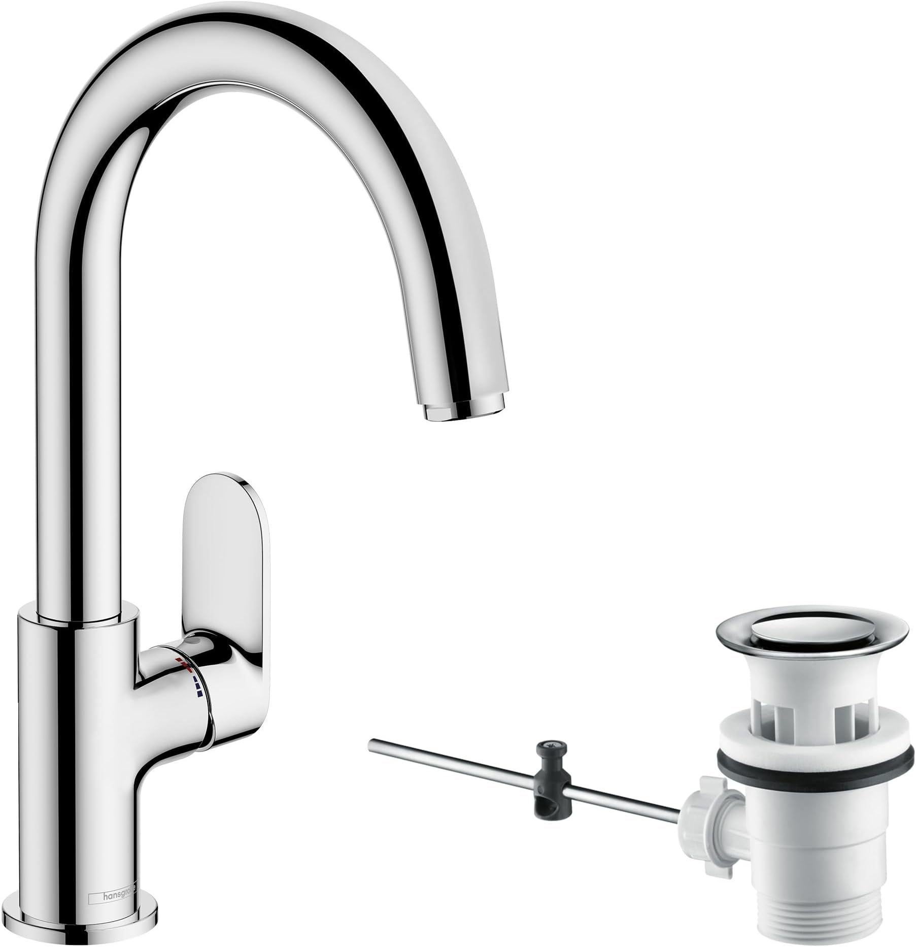 GROHE Eurosmart Cosmopolitan, Waschtischarmatur hoch, wassersparend ...