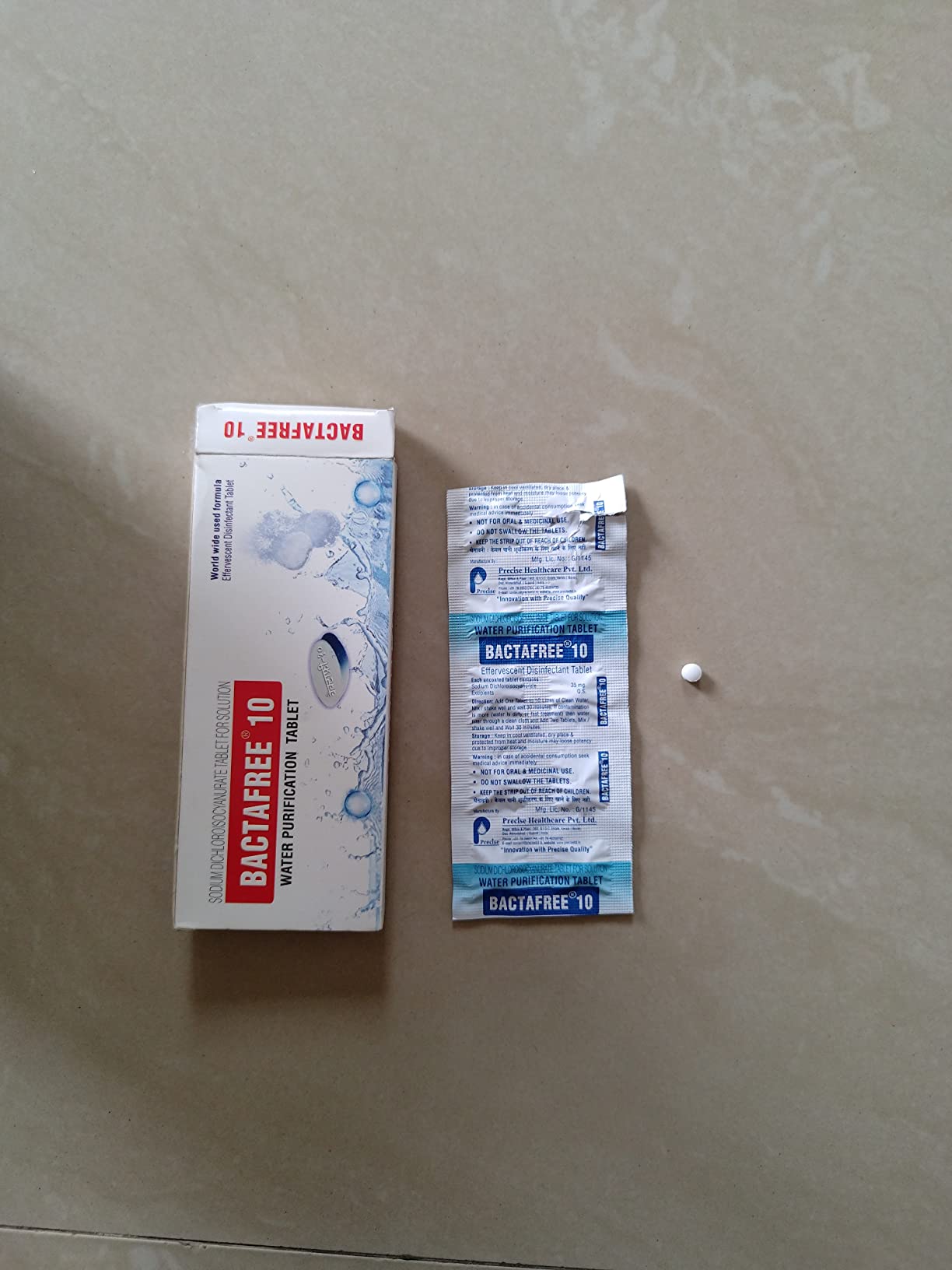 Bactafree-10 Water Purification Tablets, 1000 Tablet - Emergency Use ...