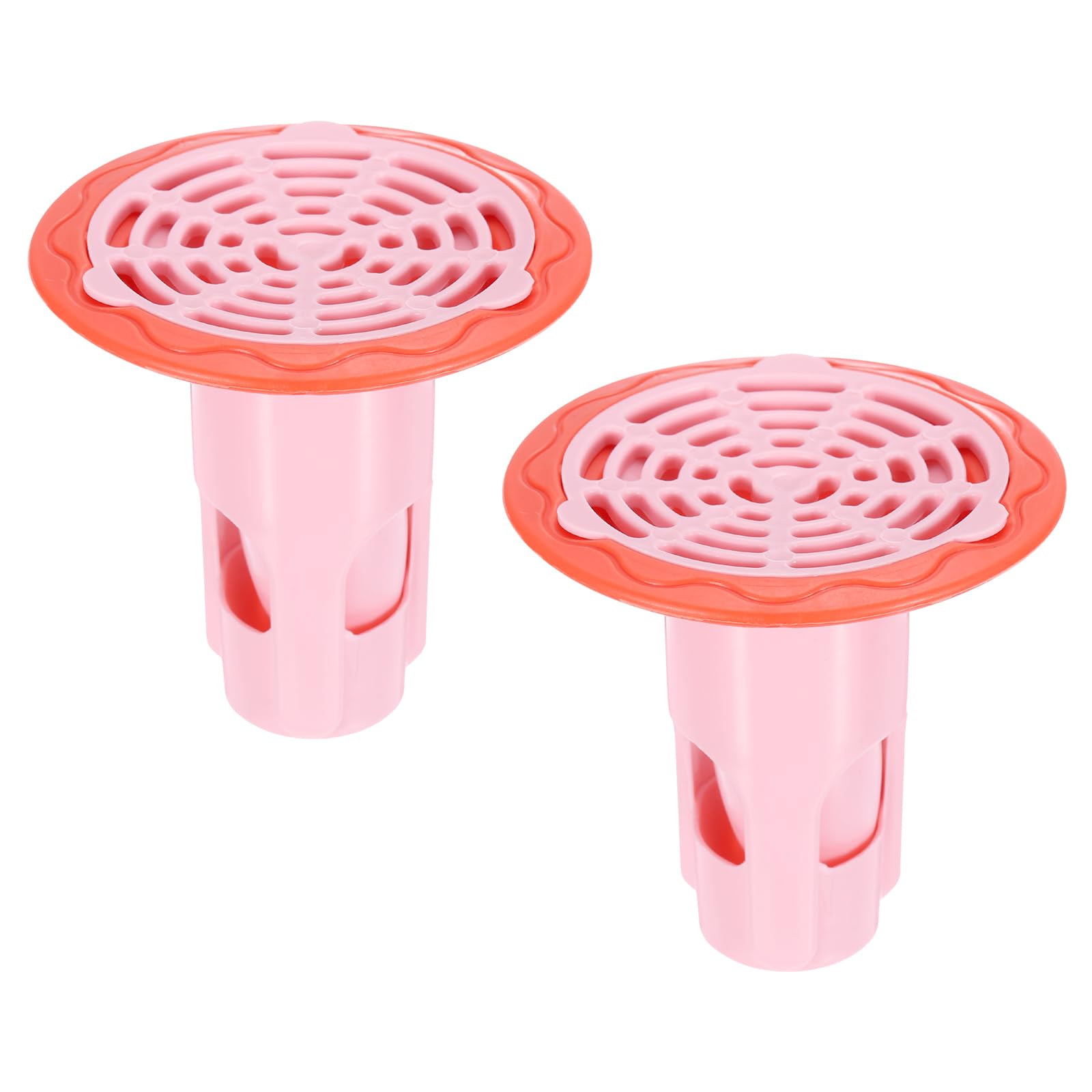 Tub Strainer Plastic 2-Pack Pink Sink Drain Strainers - Plastic Hair ...