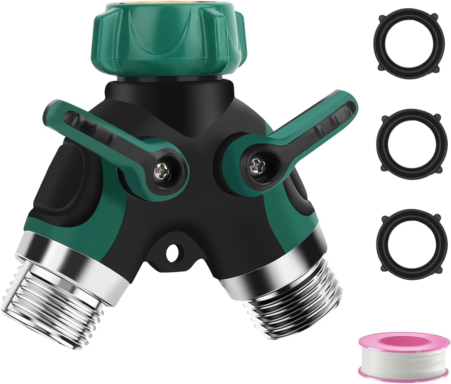 Amazon.com: Hose Splitter 2 Way, 3/4" Garden Water Hose Splitter with ...