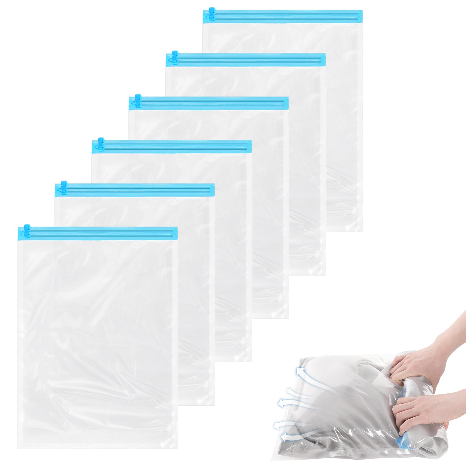 Amazon.com: simarro 6 Pack Travel Compression Bags, Space Saver Vacuum ...
