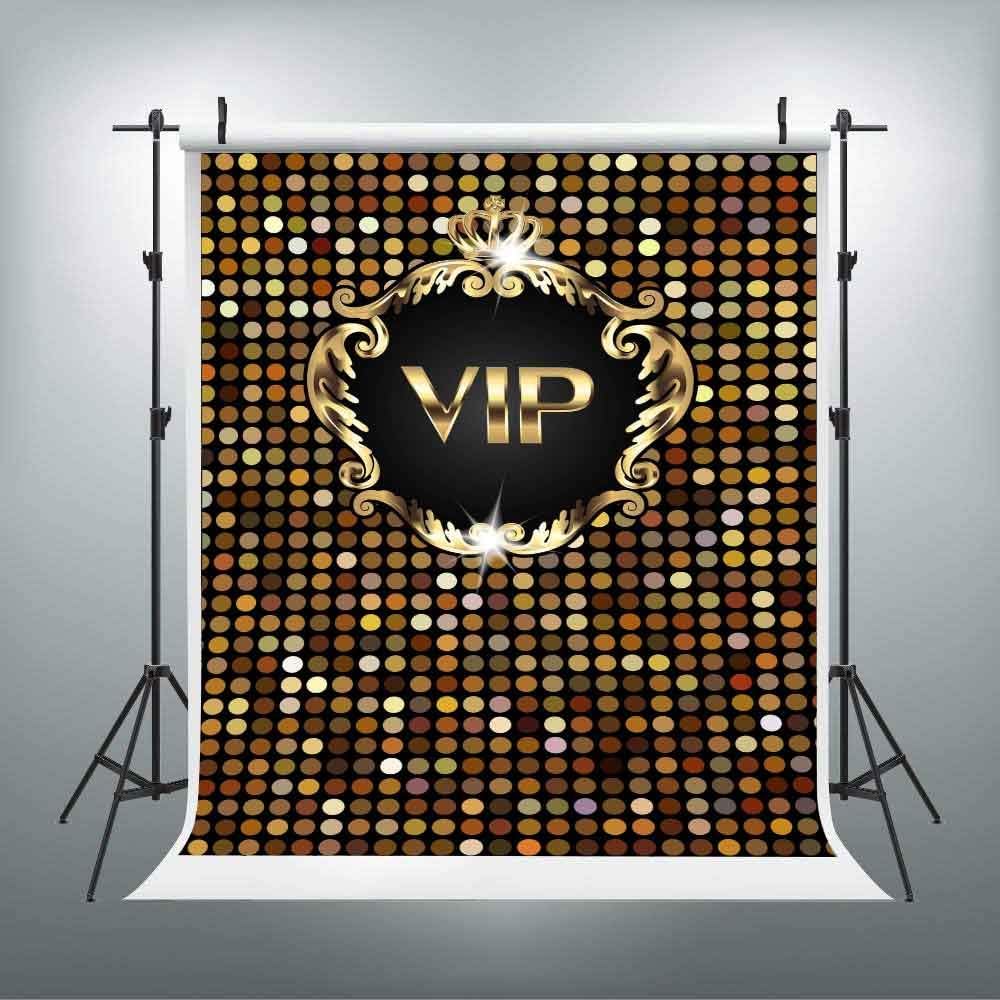 Amazon.com : LUCKBTY Gold Glitter VIP Backdrops for Photography 6x9FT ...