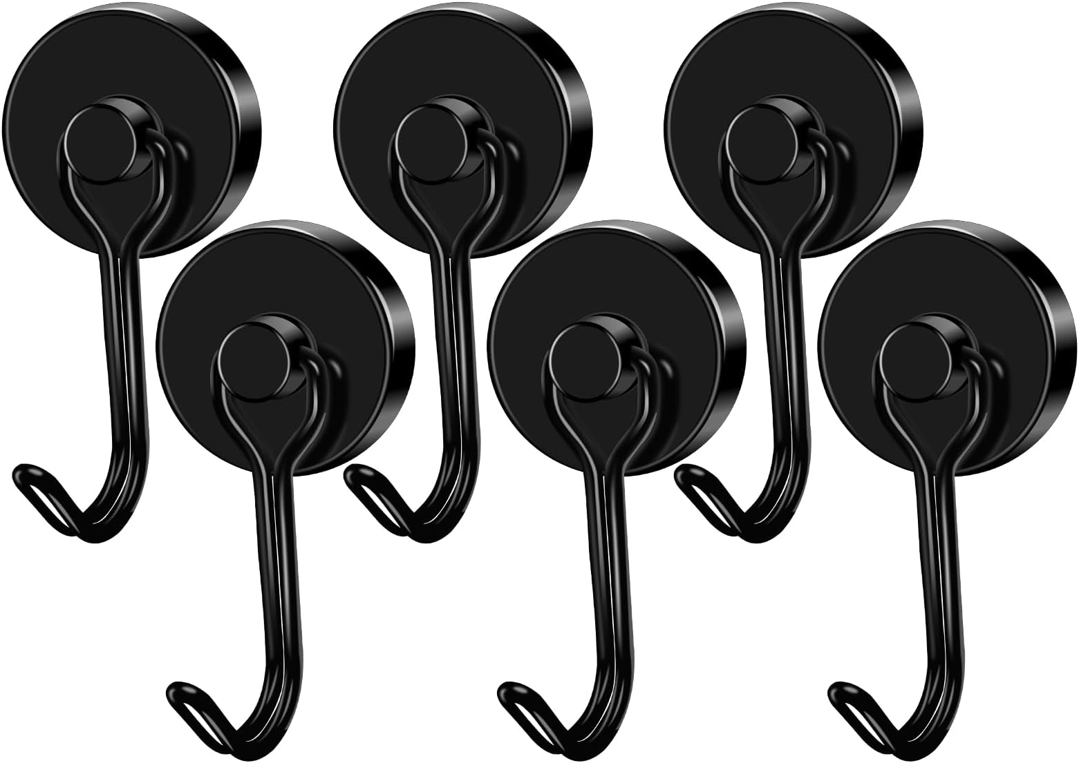 Amazon.com: DIYMAG Black Magnetic Hooks, 80LBS Strong Magnetic Hooks ...
