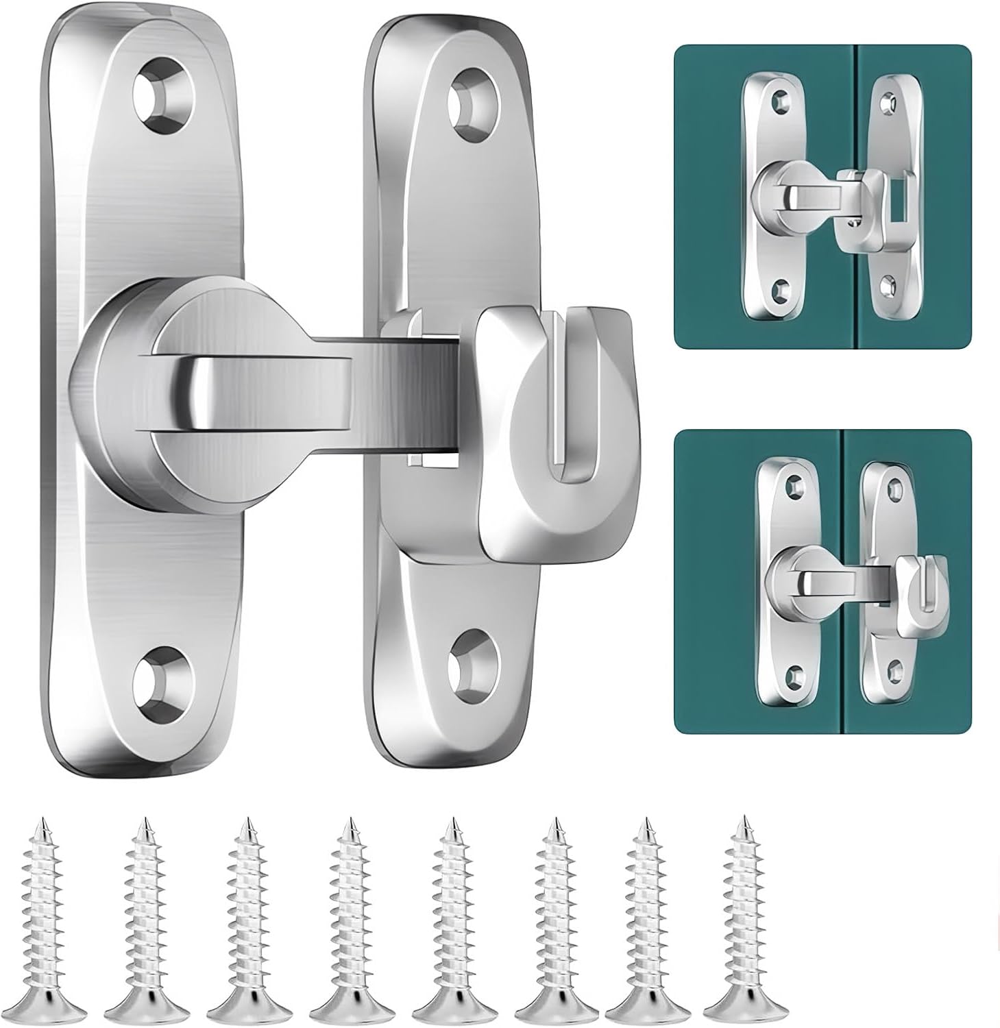Yoocada Barn Sliding Door Lock, 90° and 180° Installation Heavy Duty ...