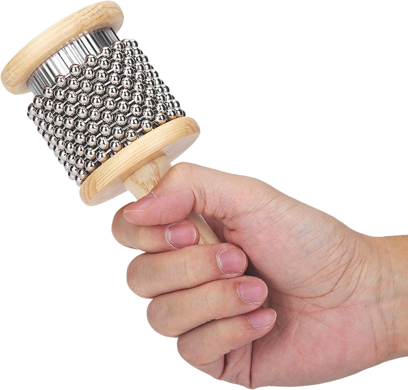 Garsentx Wooden Cabasa, Wooden Cabasa Small Size Percussion Band Shaker ...