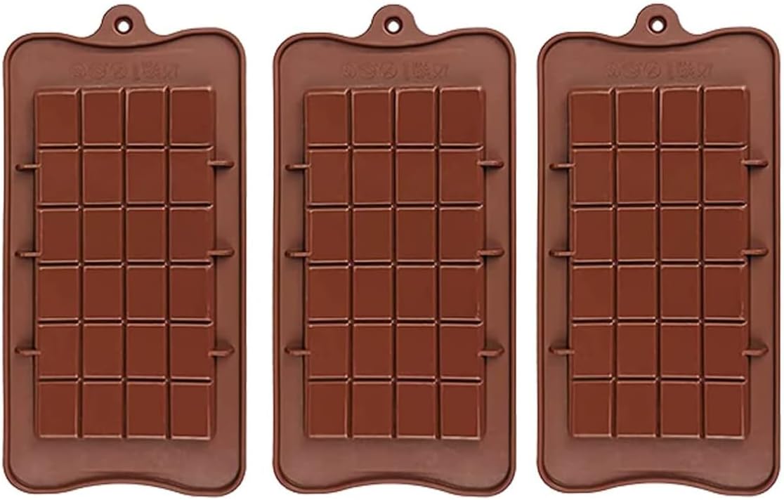Plain Chocolate Bar Moulds - 50g - Sheets of 1, 3, 6 & 12 (12 Moulds ...