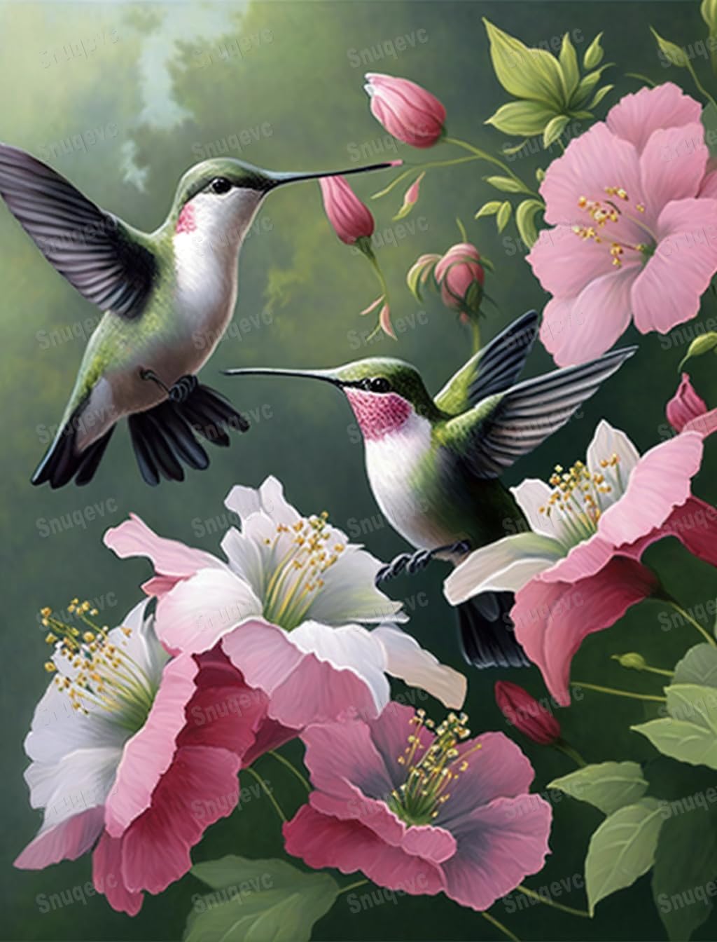 Amazon.com: Flowery Hummingbird: Premium 500 Piece Jigsaw Puzzle for ...