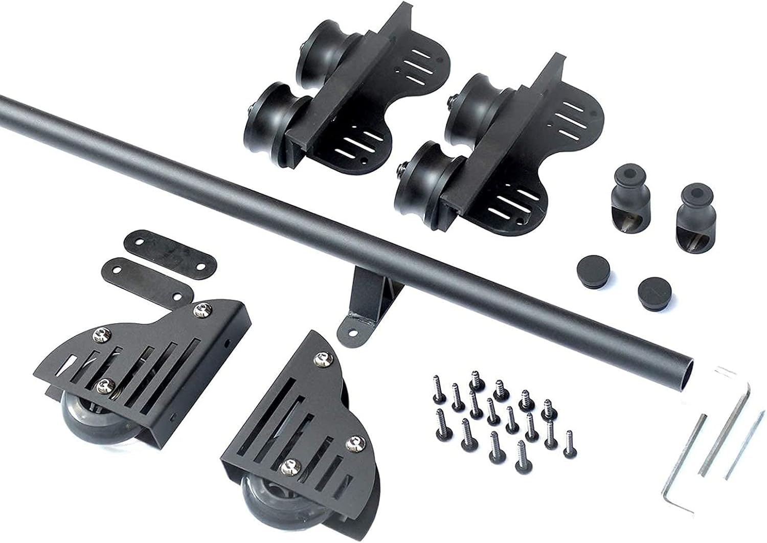 Buy CCTC Retractable Rolling Ladder Hardware Library Sliding Ladder ...