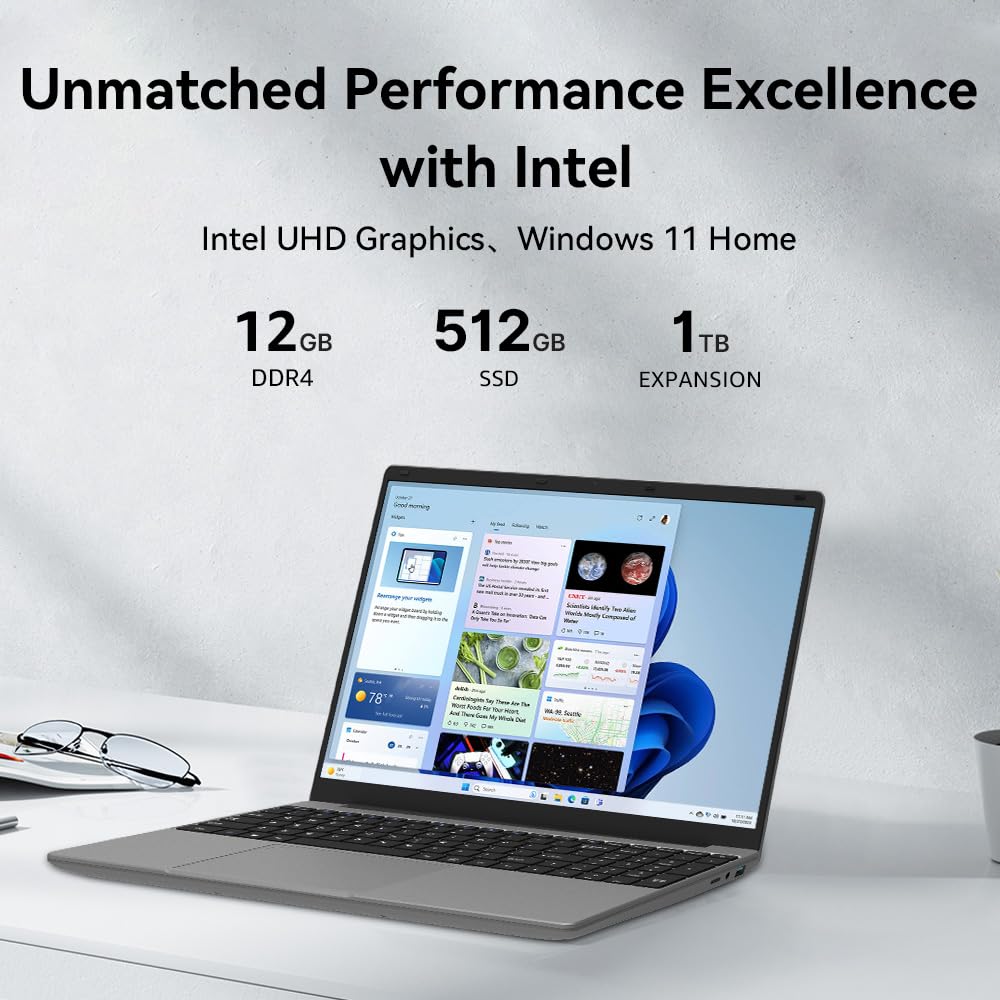 Snapklik.com : 12GB RAM, 512GB SSD Laptop, 15.6" Full HD Laptop ...