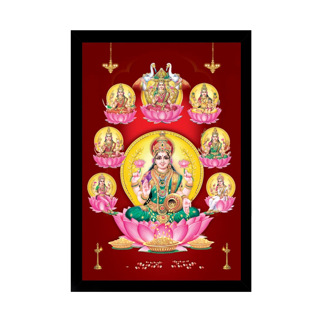 Dharvika Innovations Maa Laxmi Photo Frame | Laxmi Mata Photo Frame ...