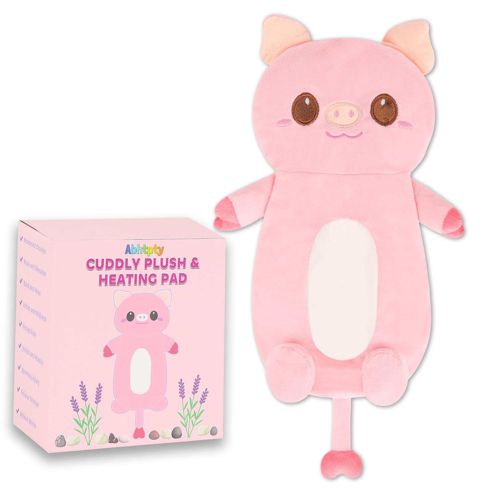 Amazon.com: Abhtpty Cute Heating Pad Microwavable Stuffed Animals, Pink ...