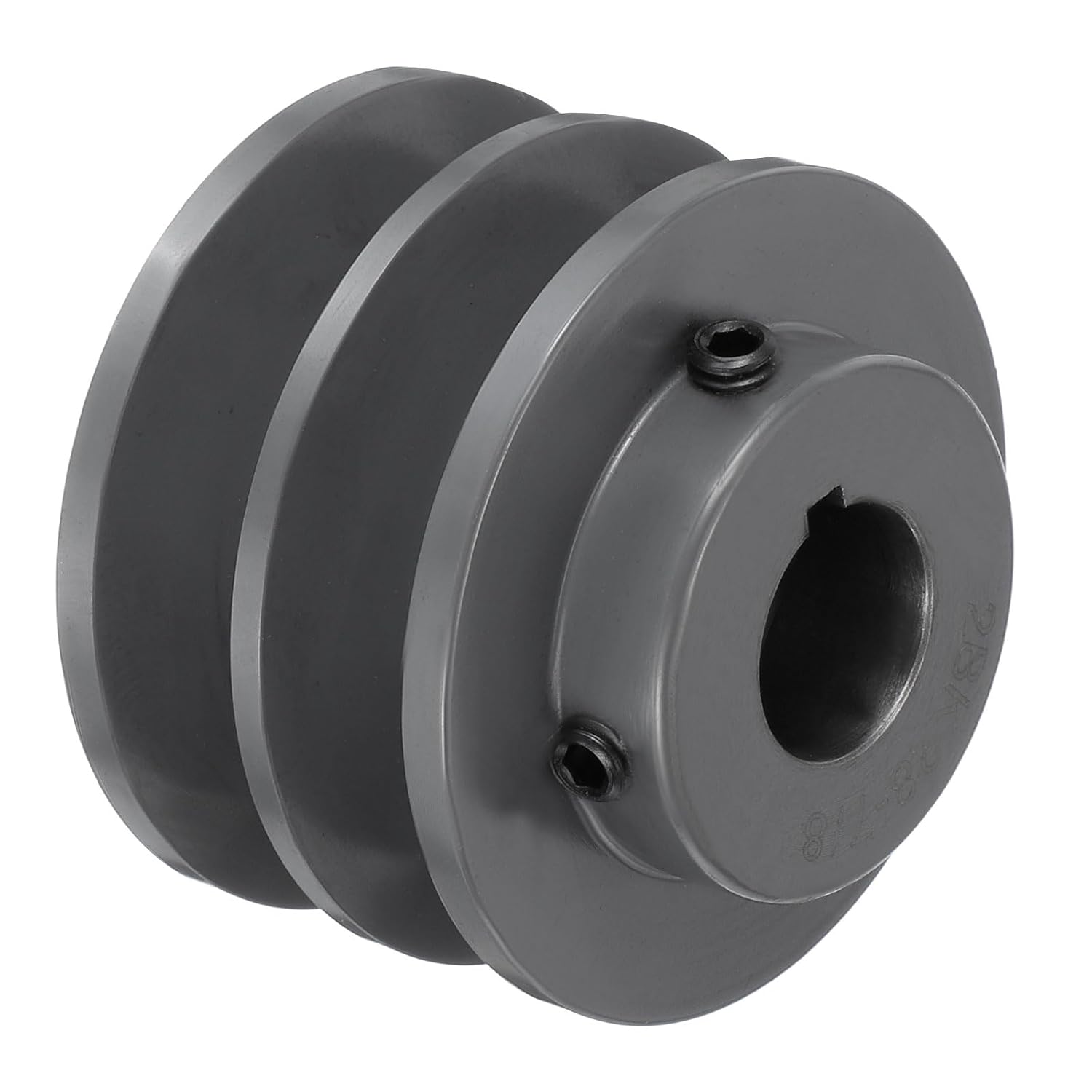 uxcell 2BK28-7/8 V-Belt Sheave 7/8"Bore 2.95"OD Double Groove Web ...