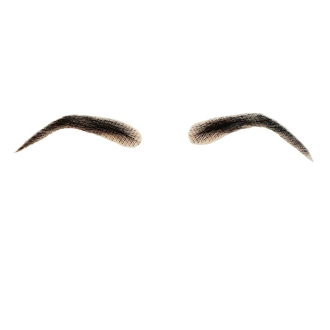 Amazon.com : Justin Happy Fake Eyebrows Hair Extensions Handmade Human ...