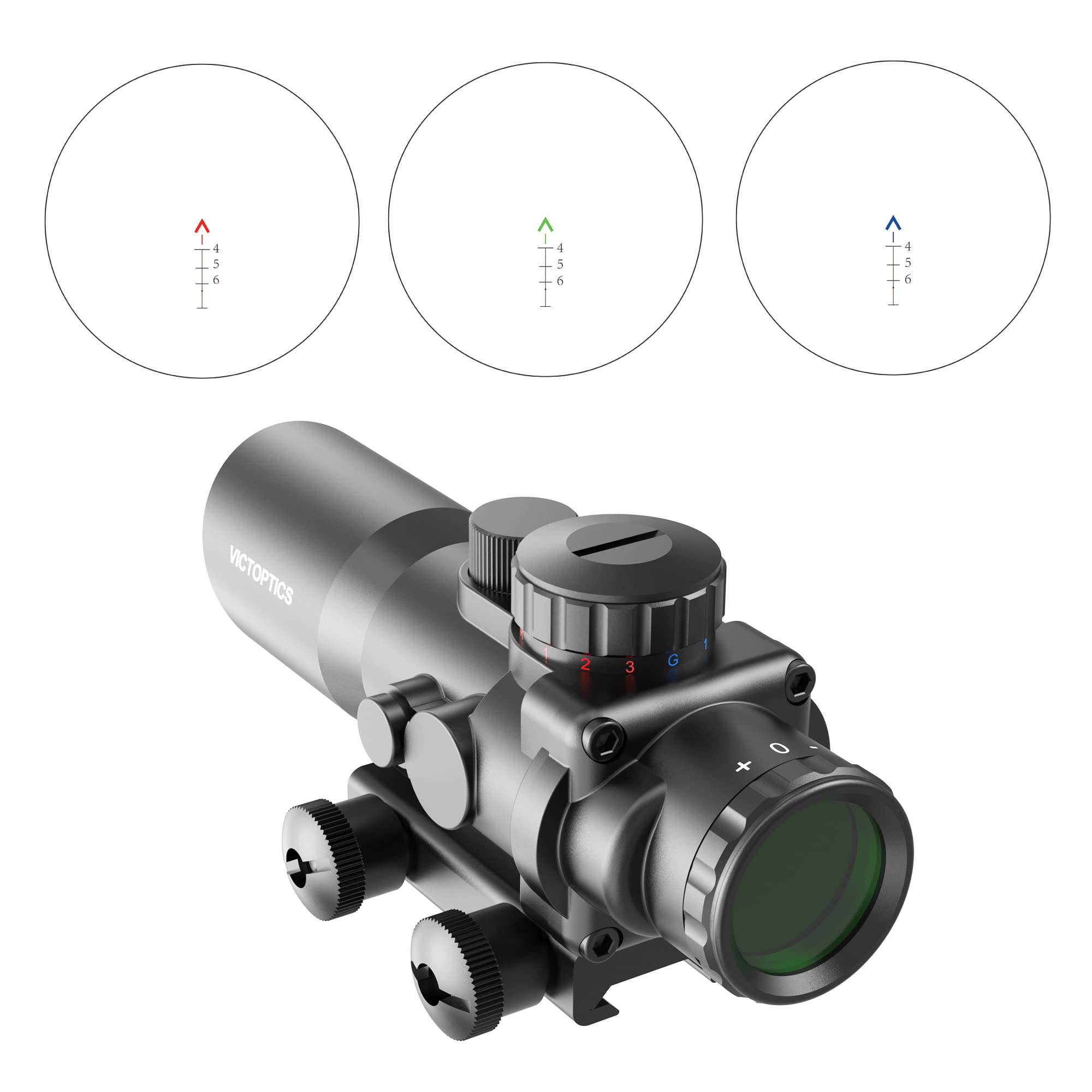 Snapklik.com : VICTOPTICS 4x32 Tactical Rifle Prism Scope, Red Green ...
