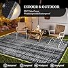 Amazon.com: MontVoo Outdoor Rug Waterproof 9x12 ft with Strip Lights ...