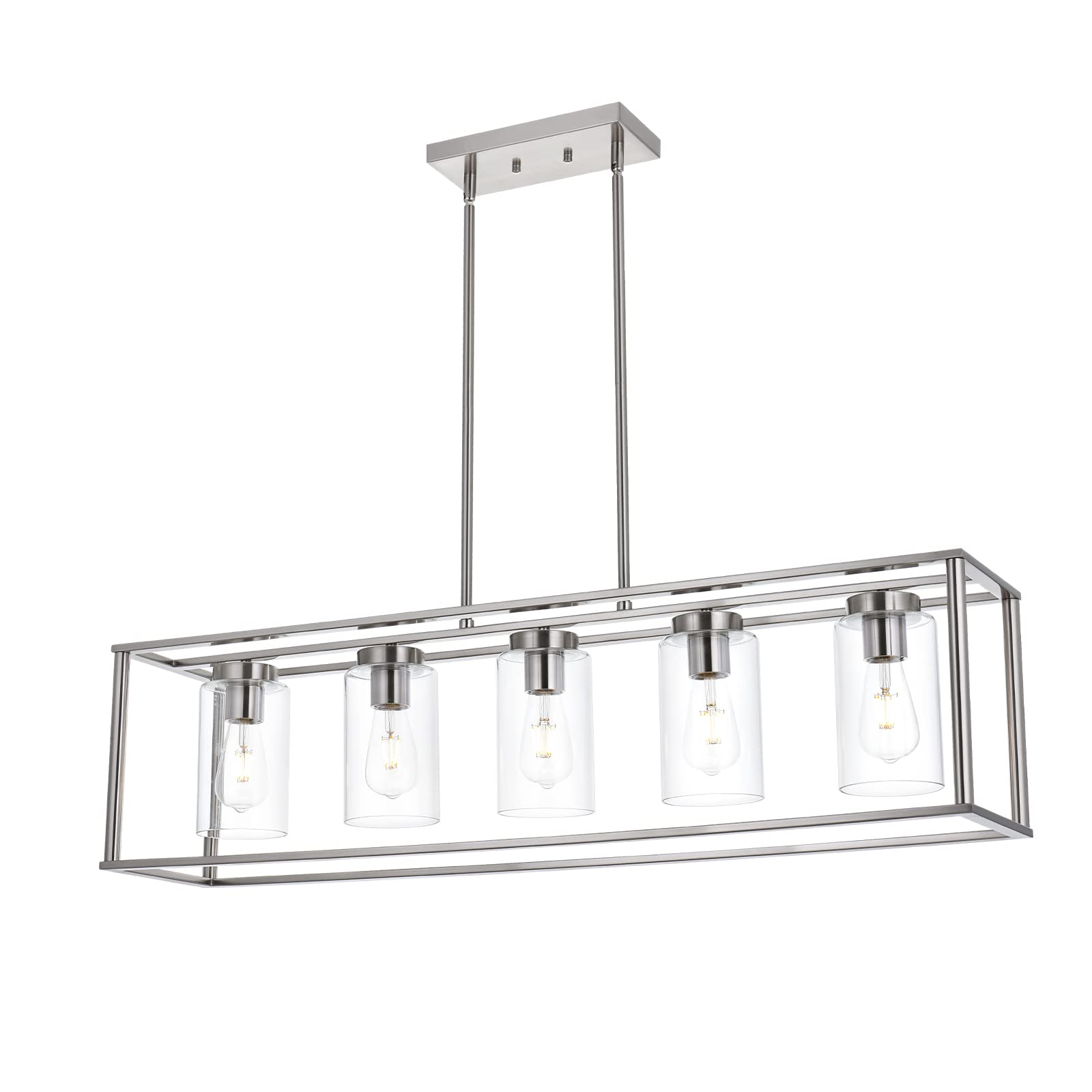 BONLICHT Contemporary 5 Light Dining Room Lighting Fixtures Hanging ...