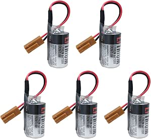 Amazon.com: (5-Pack) JZSP-BA01 ER3V/3.6V LI-SOL2 PLC Battery 1000mAh ...