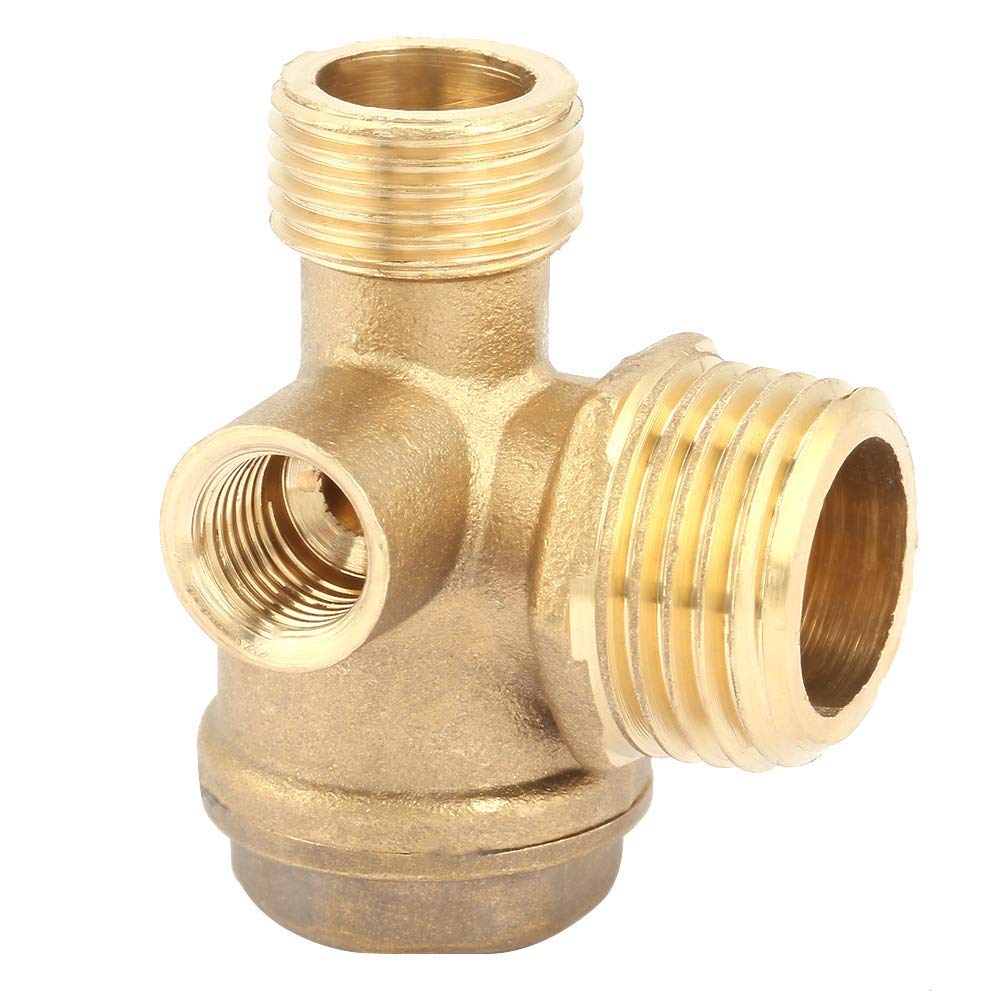 3-Way Brass Air Compressor Valve Male Threaded Non-Return Check Valve ...