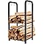 Amazon.com: Sunnydaze Firewood Rack with Kindling Holder - Indoor or ...