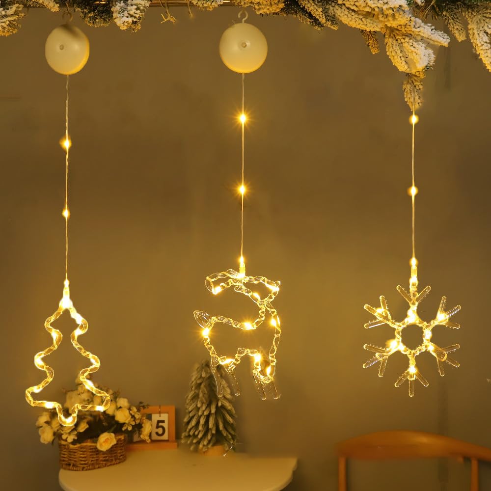 Amazon.com: MEHOFOND Christmas Window Lights, Light Up Window Christmas ...