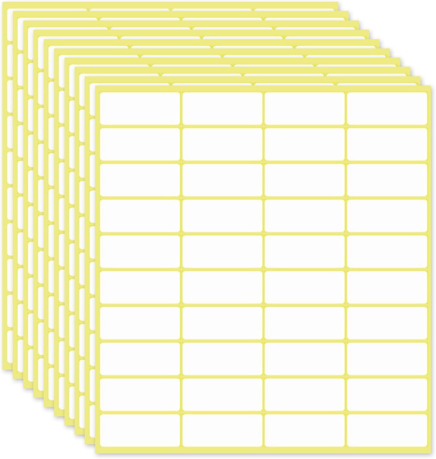 White Labels Stickers, 1200pcs Small Sticky Labels Adhesive Blank ...
