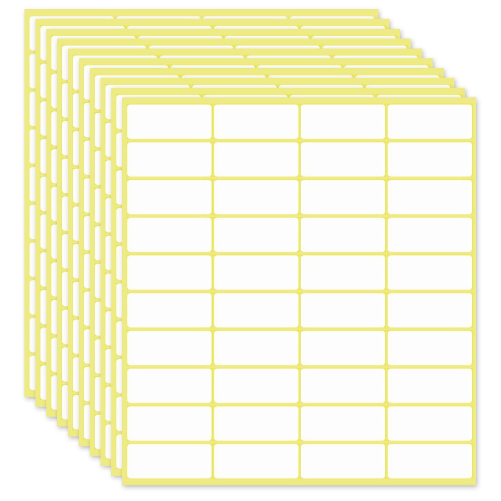 White Labels Stickers, 1200pcs Small Sticky Labels Adhesive Blank ...