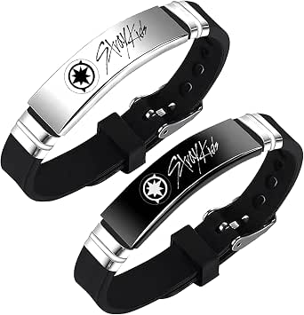 Simsky Lot de 2 Bracelets Kpop Stray Kids en Silicone, Cadeau Bracelet ...