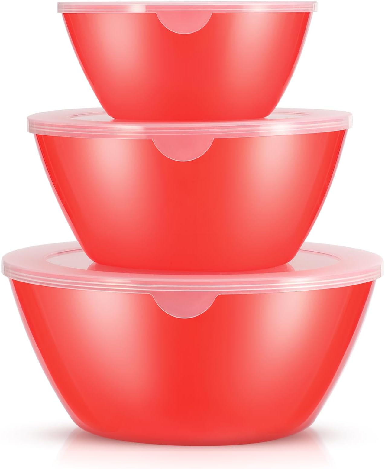 Amazon.com: FineDine Superior Glass Mixing Bowls with Lids - 8-Piece ...