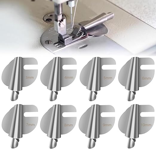8 Pcs Sewing Rolled Hemmer Foot Set,3-10mm Universal Wide Rolled Hemmer ...