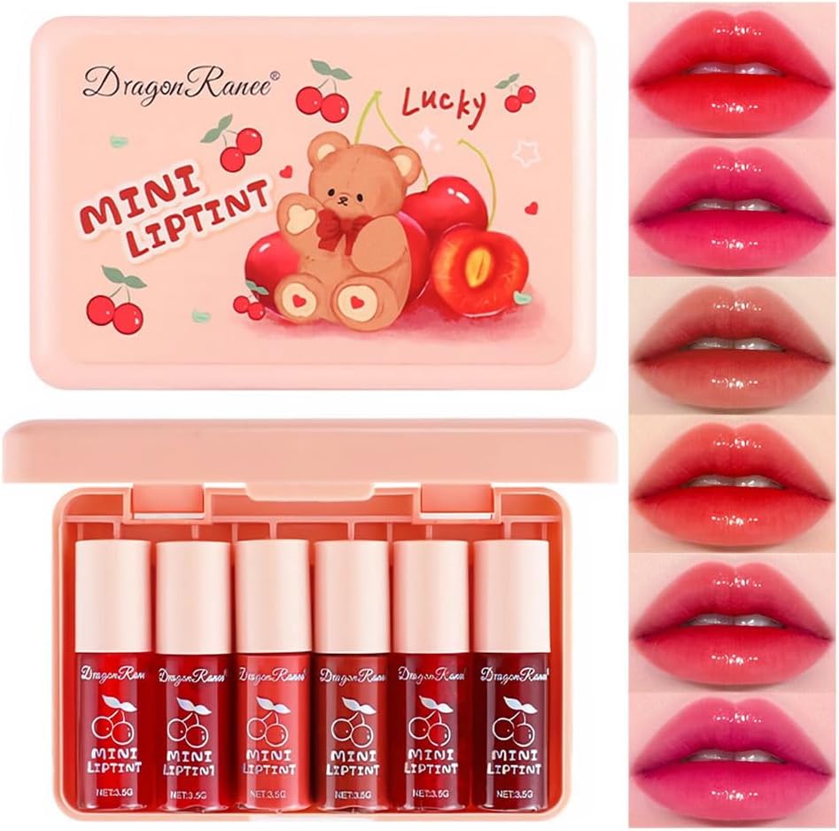 Amazon.com : 6 Colors Lip Tint Stain Set, Korean Velvet Watery Lip ...