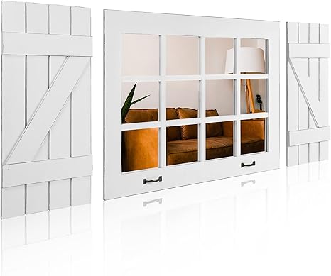 Amazon.com: Besuerte Heavy Duty Farmhouse Window Shutters Decor ...