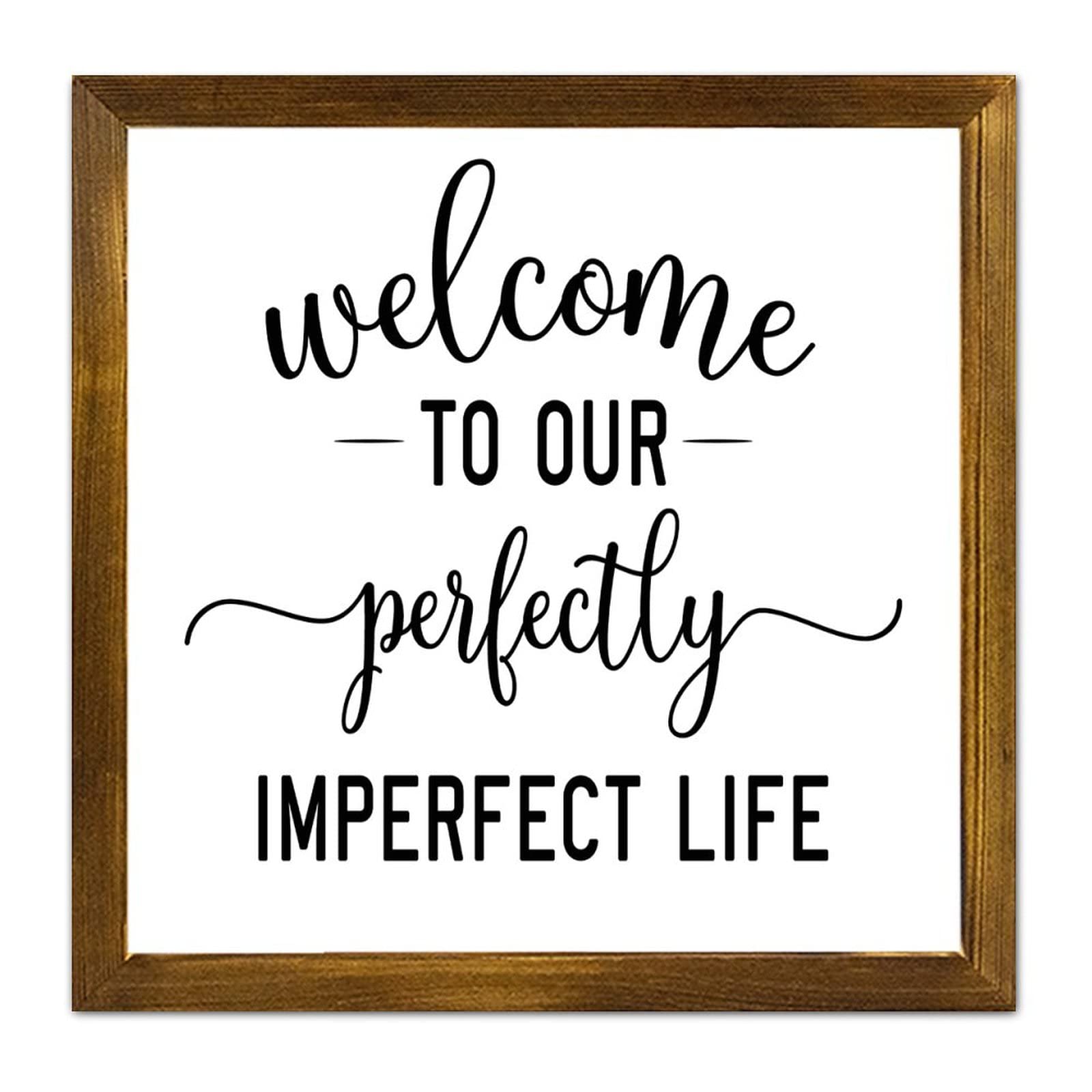 Imperfection Swag Quotes Amazon.com: 8x10in Wood Sign Inspirational