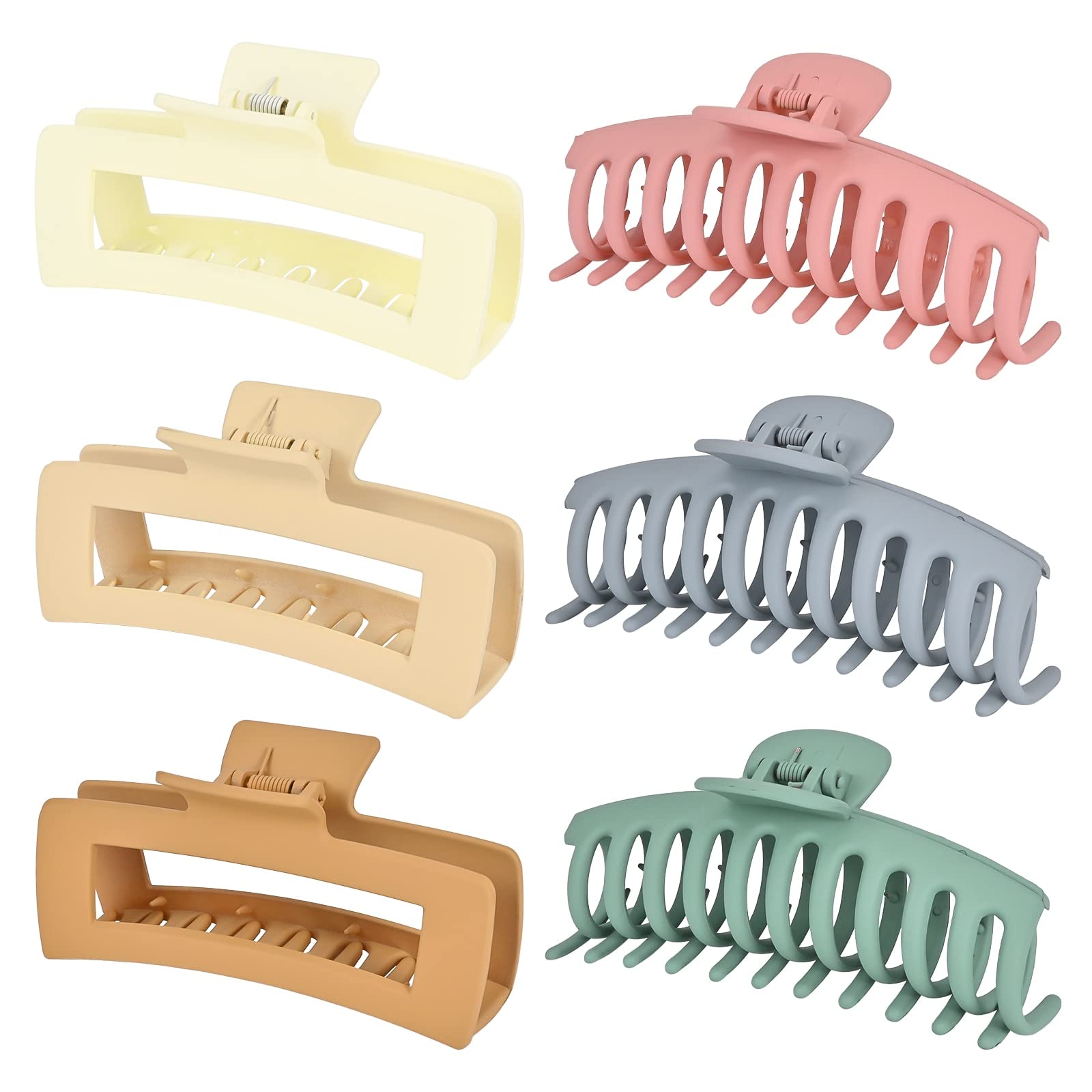 Amazon.com: Extra Large Hair Claw Clips for Women Girls, Big Matte ...