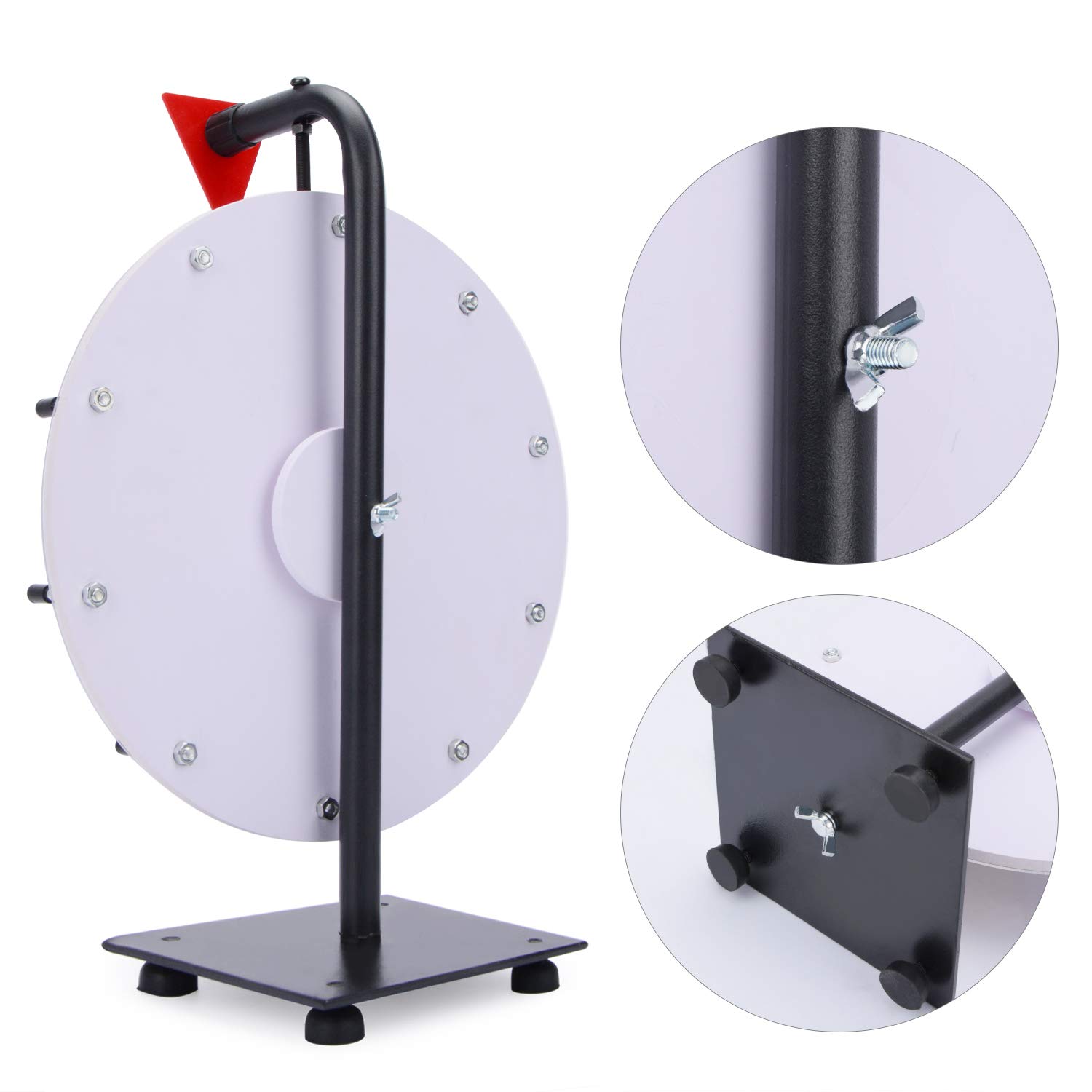 T-SIGN 12" Heavy Duty Spinning Prize Wheel, 10 Slots Color Tabletop ...