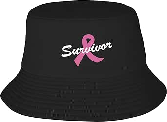Breast Cancer Survivor Gifts Bucket Hat for Women Men Cotton Summer Sun ...
