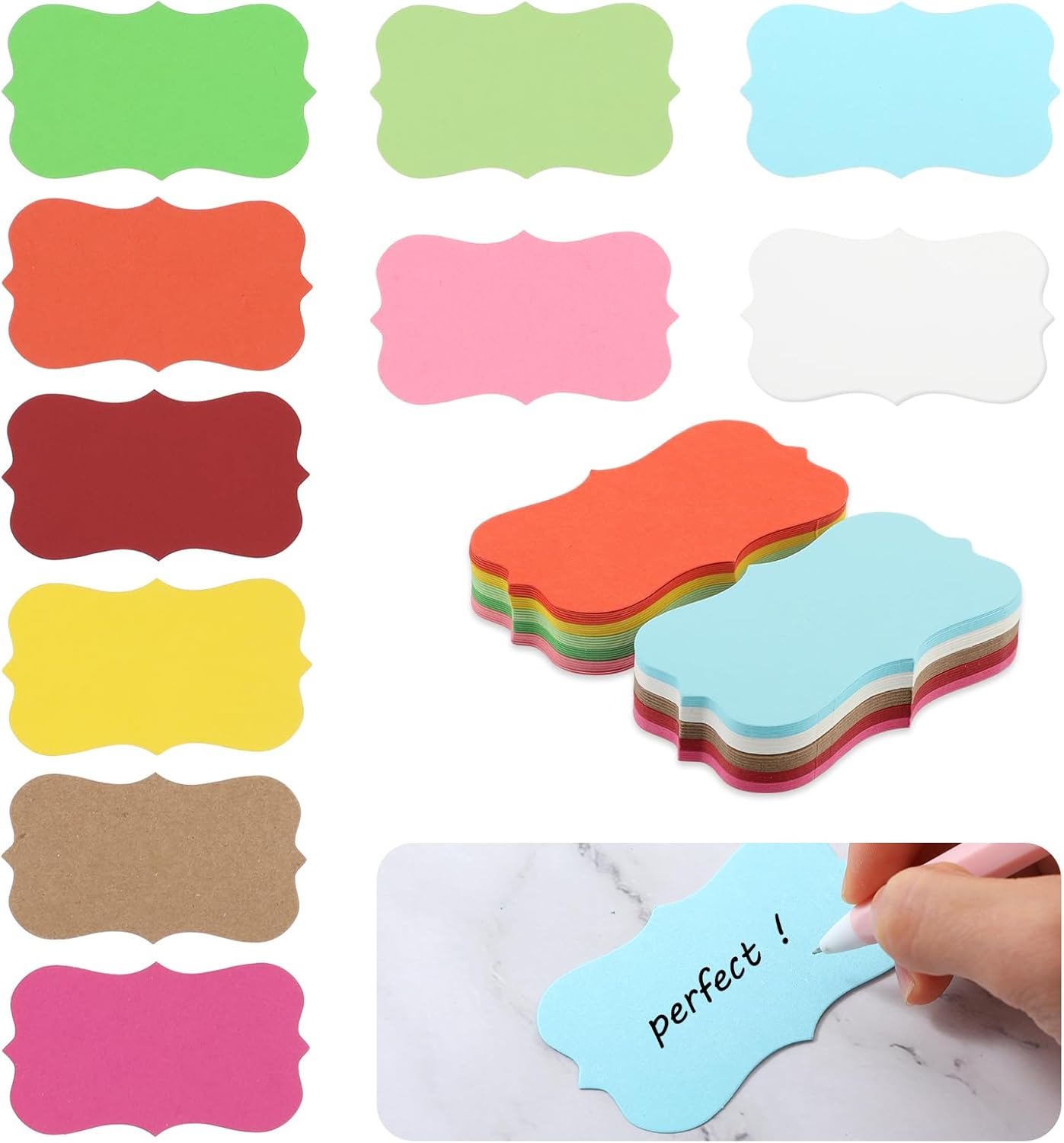 Amazon.com : YUXIANLB 100 Piece Mini Vintage Blank Note Cards, Word ...