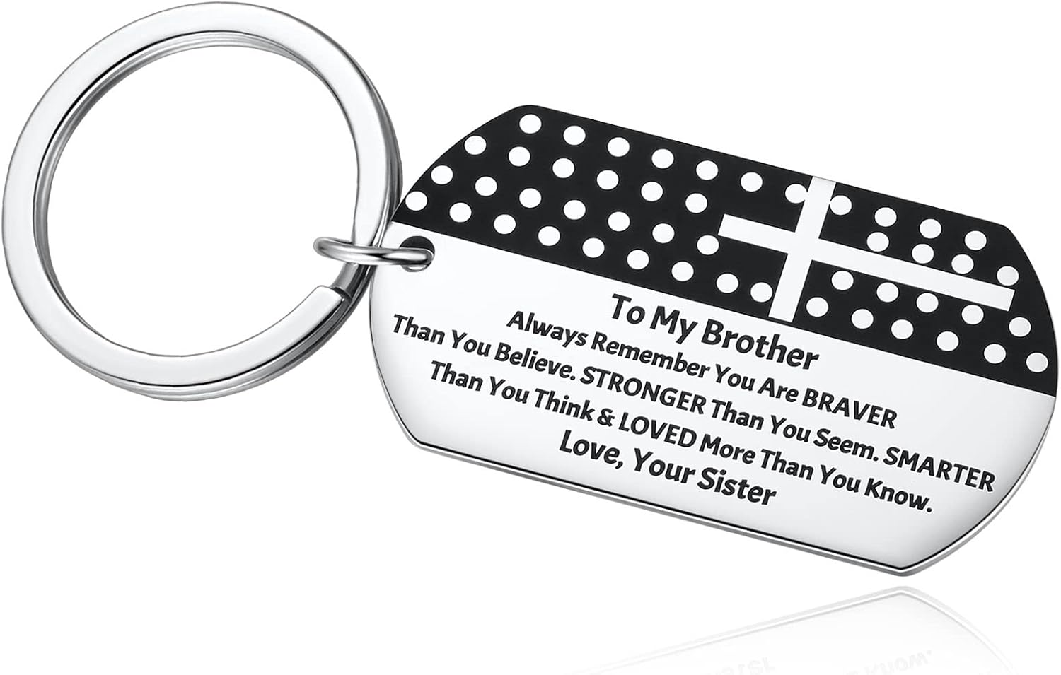 Amazon.com: Aesnefe to My Brother Keychain from Sister to Brother Gifts ...