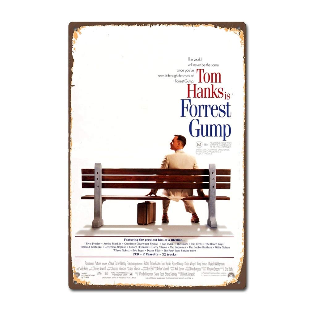 Forrest Gump American Film Movie Vintage Retro Tin Sign Metal Decor ...
