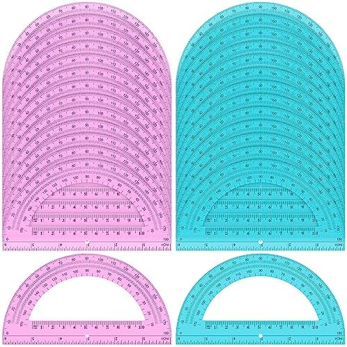 Amazon.com : Ctosree 192 Pieces Plastic Protractor Bulk Math ...