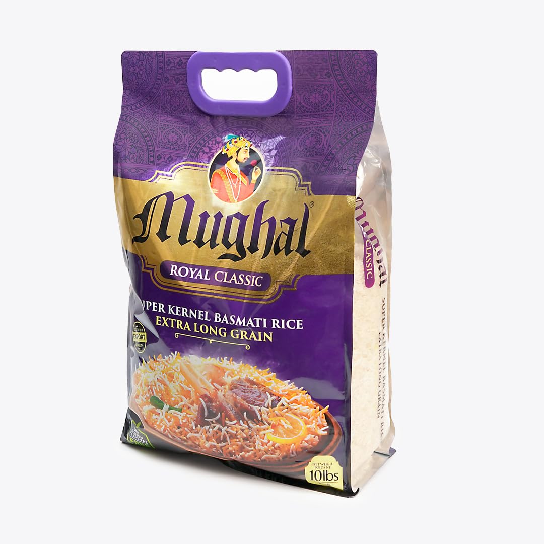 Mughal Royal Classic Super Kernel Basmati Rice, Extra long grains, BRC ...