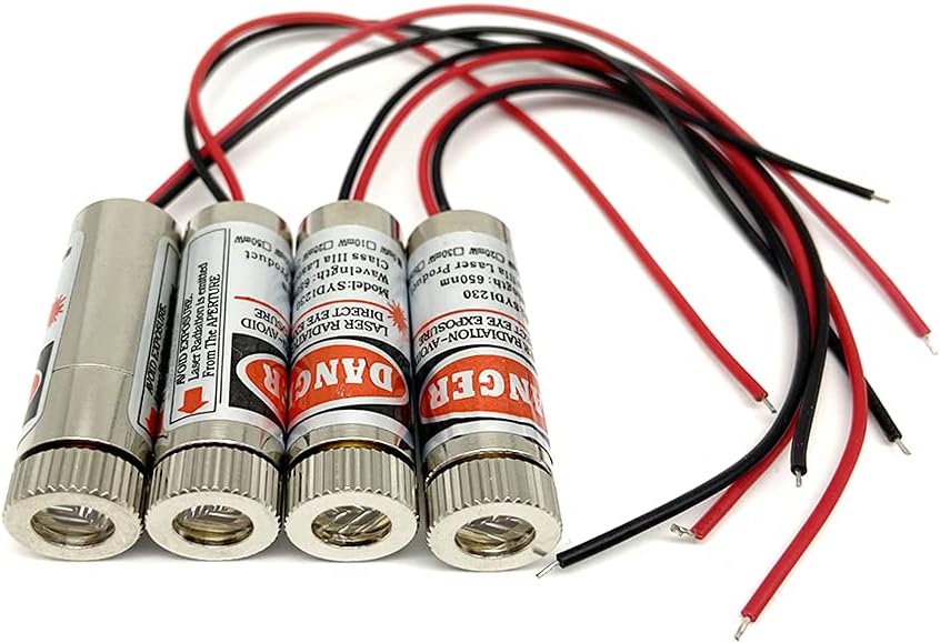 4 pieces Red line laser module Industrial Laser Group Module adjustable ...