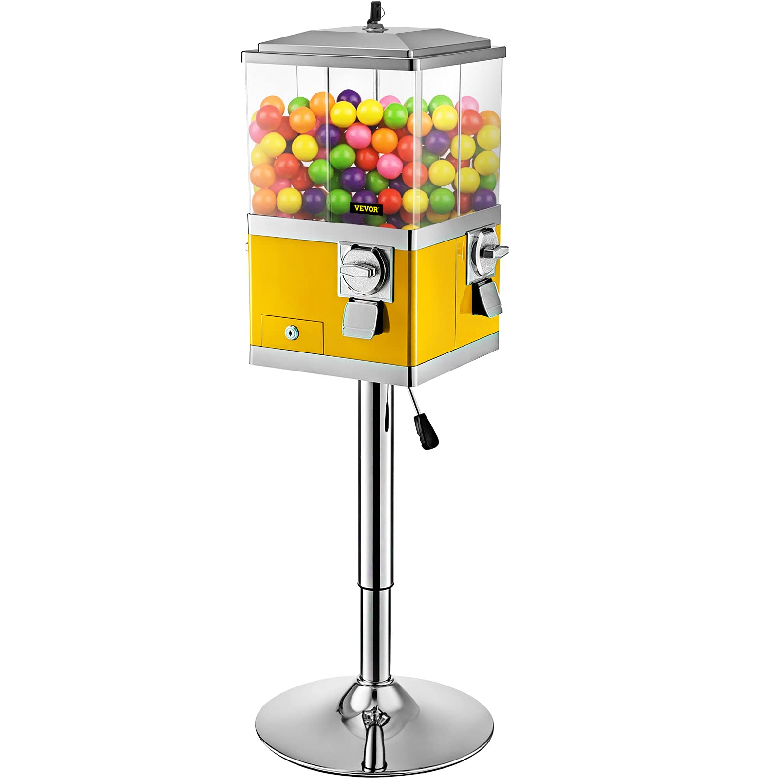 Buy VEVOR Vending Machine With Stand Yellow Quarter Candy Dispenser
