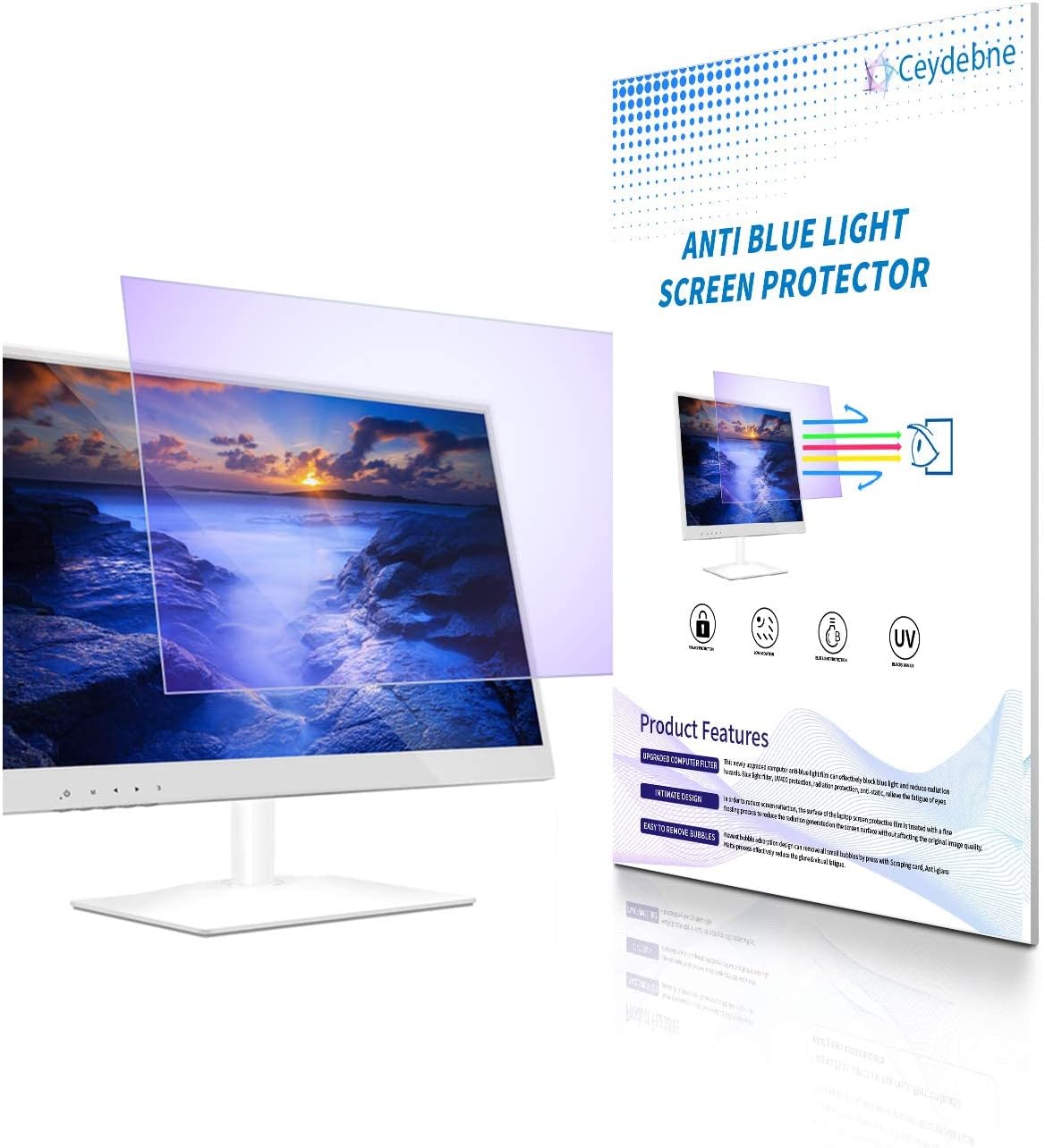 Amazon.com: Ceydebne 21.5 Inch Anti Blue Light Screen Protector for ...