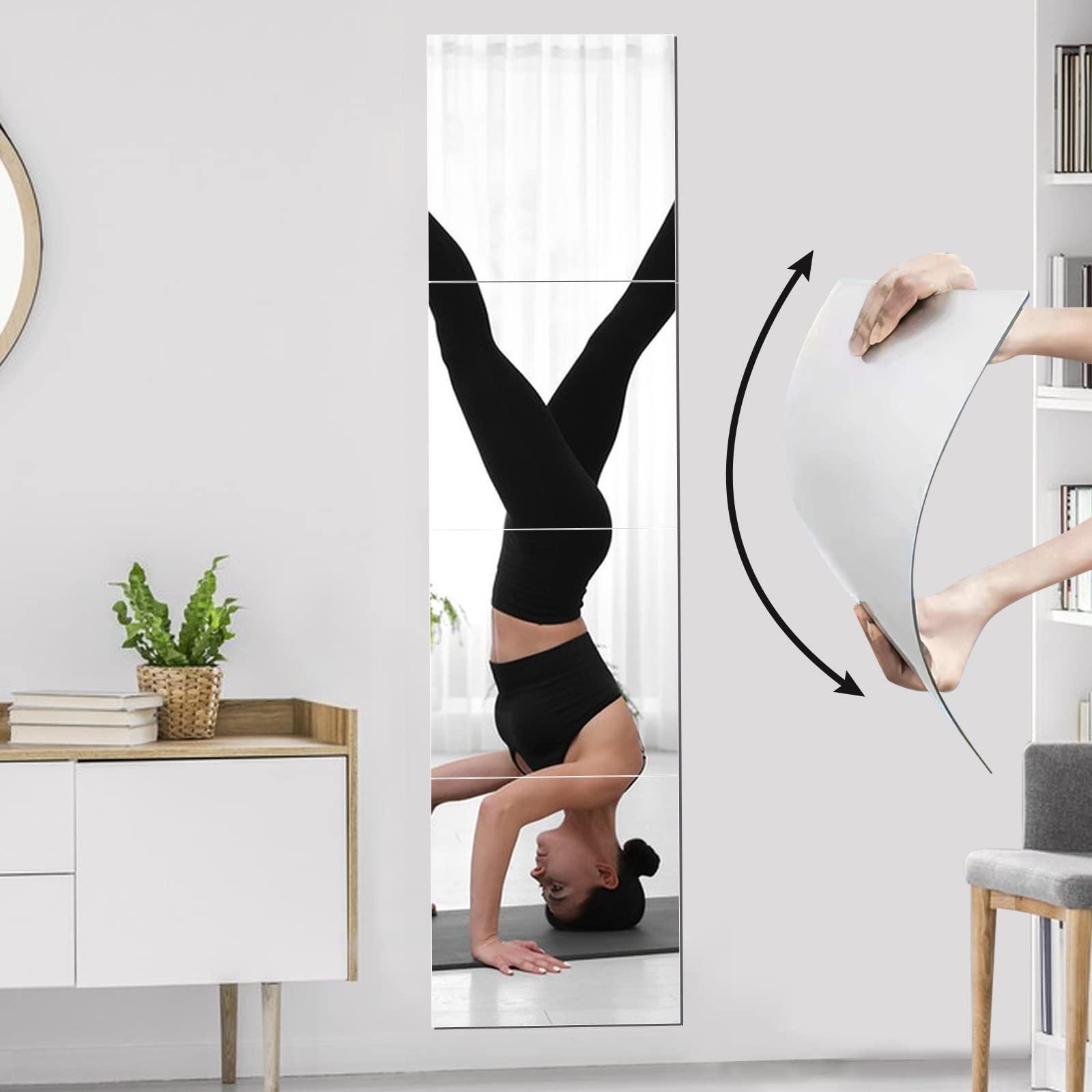 Bpa Shatterproof Full Length Mirror 4 Pcs 12x 12 Acrylic | Desertcart INDIA