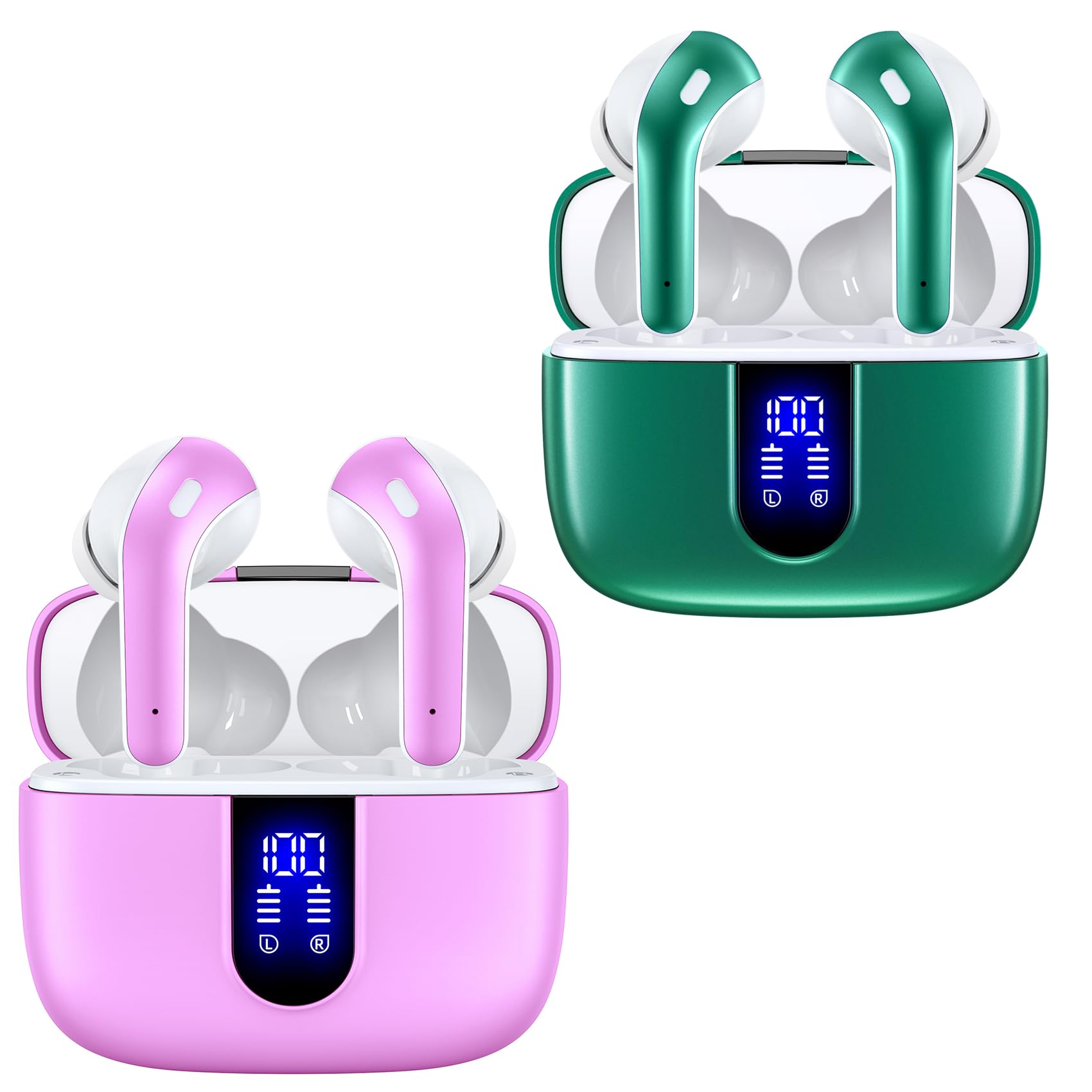 Amazon.com: TAGRY 2 Sets X08 Forest Green and Sunset Pink Bluetooth ...