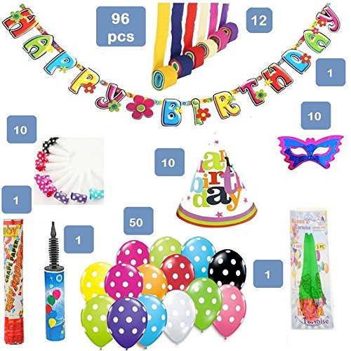 Complete kit / set for birthday decorations of your loved one - Set of ...